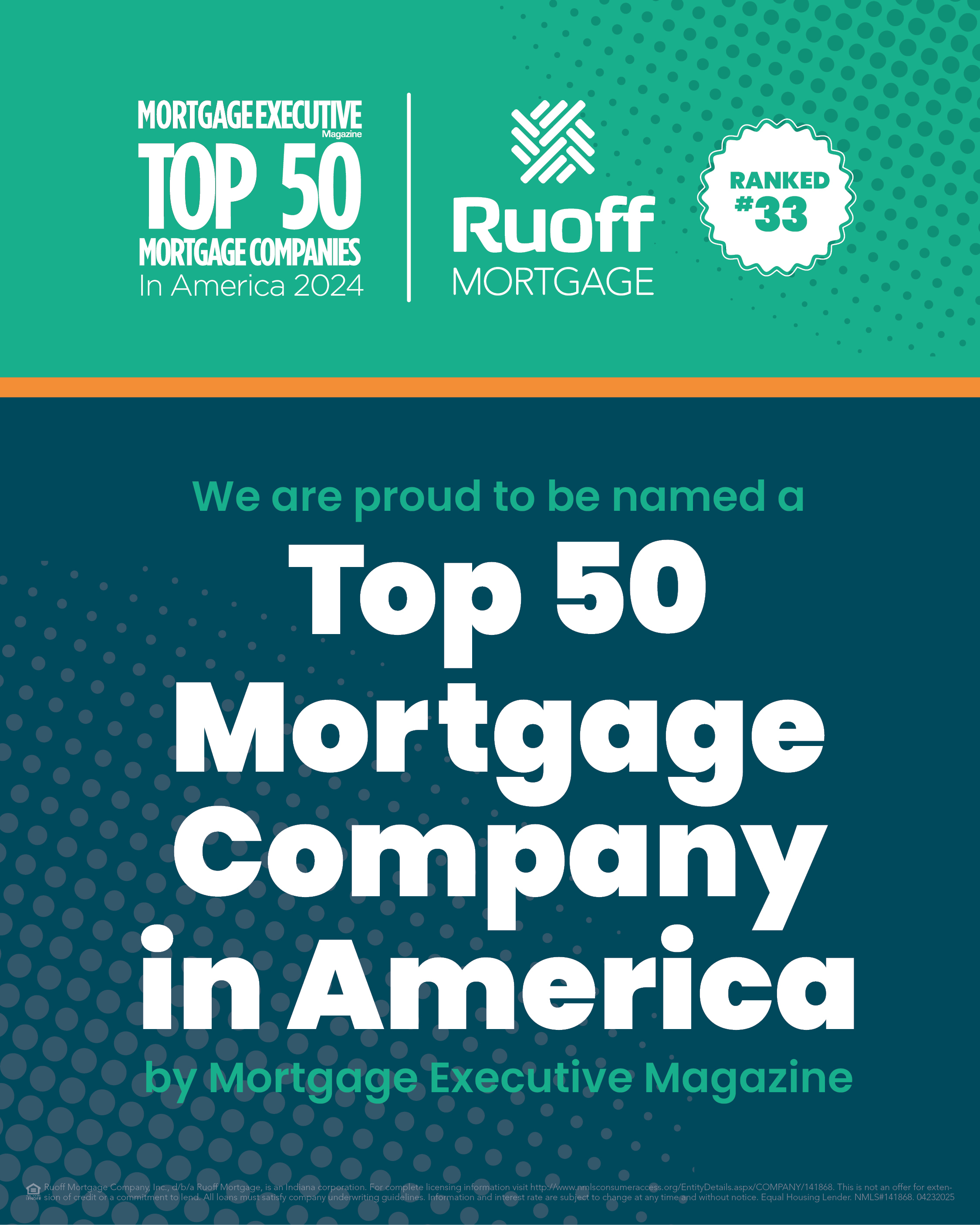 Ruoff Mortgage Named a Top 50 Mortgage Company